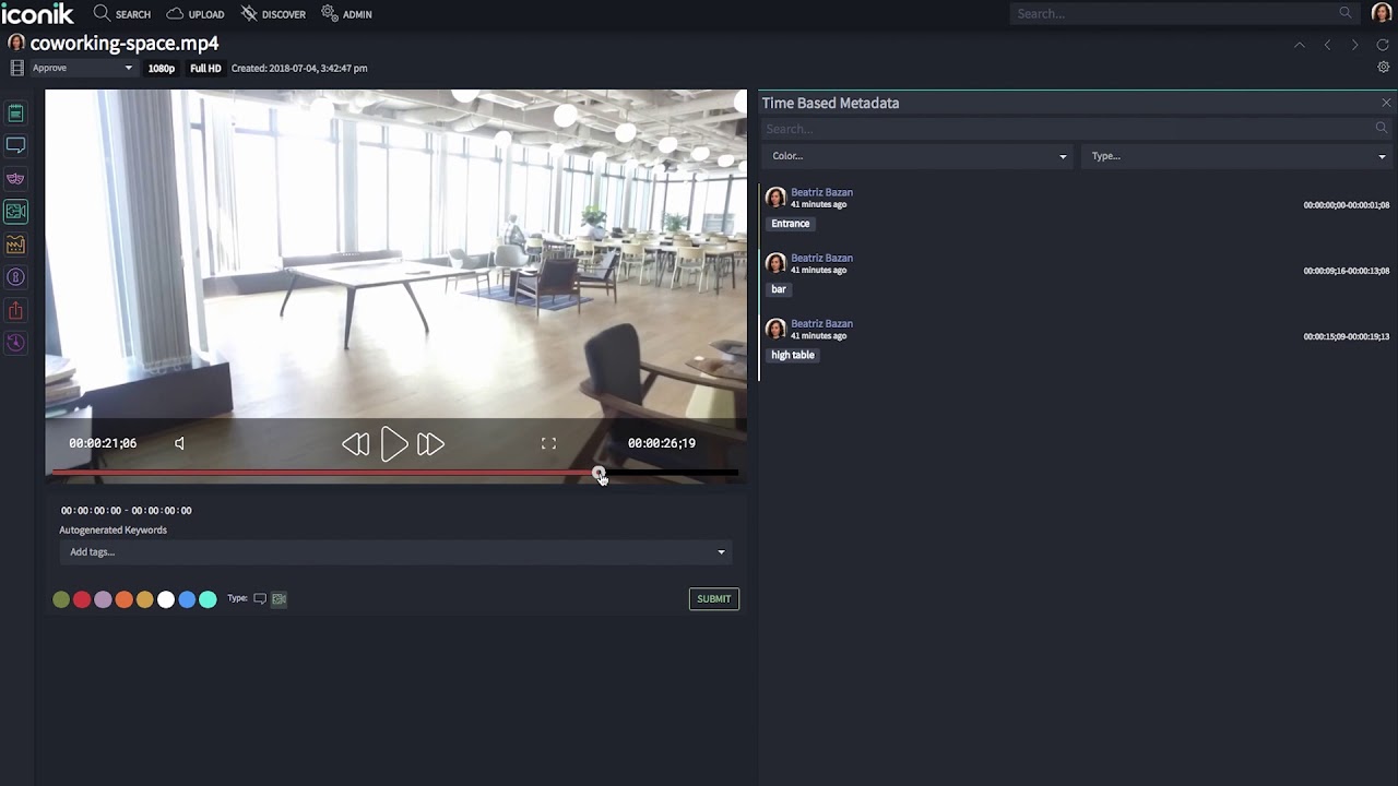iconik - Time-based metadata