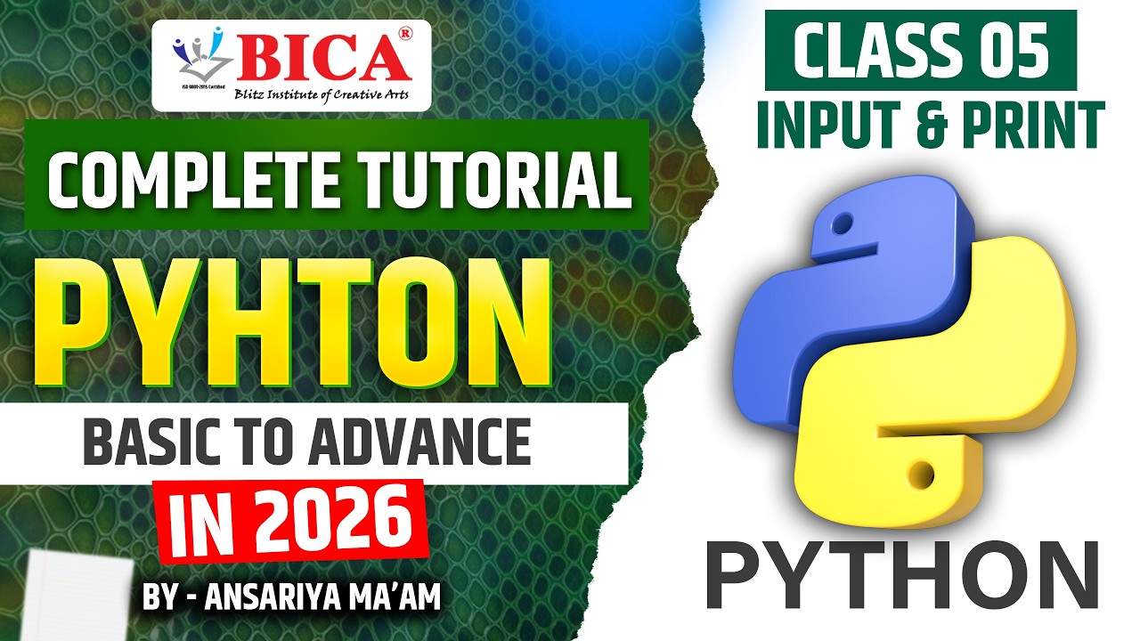 Input & Print in PYTHON : (Tutorial For beginners) - Python Programming Language