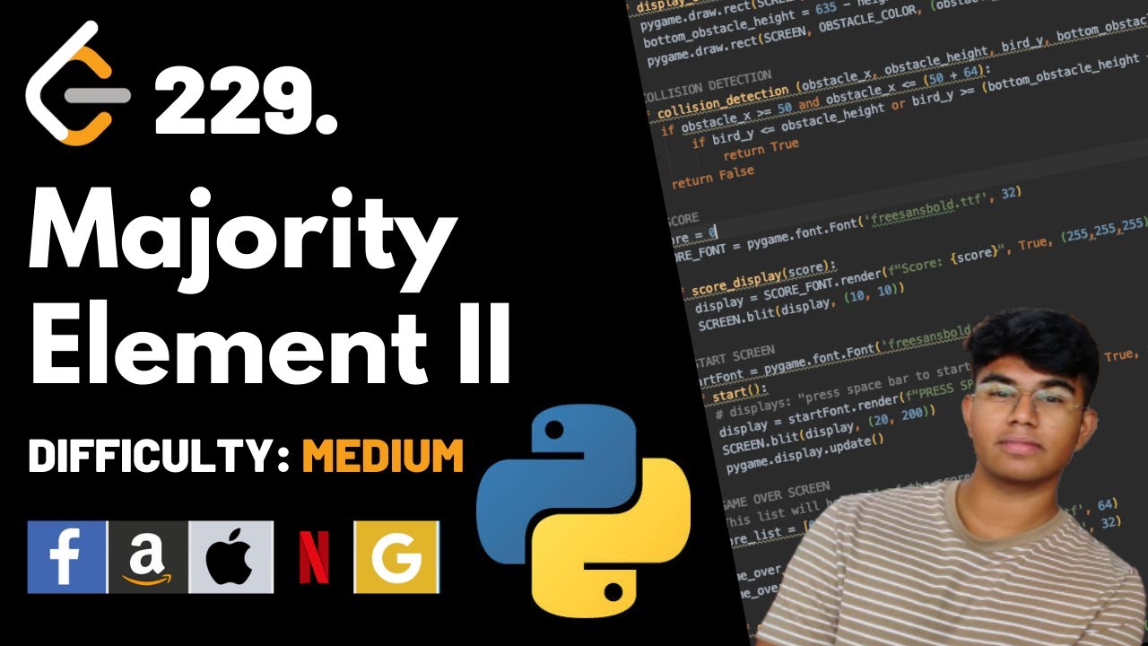 Majority Element II | Leet code 229 | Theory explained + Python code