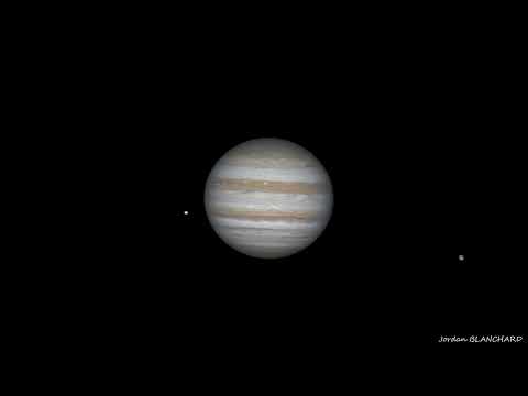 Jupiter et ses satellites Io et Ganymède - 01/12/2024