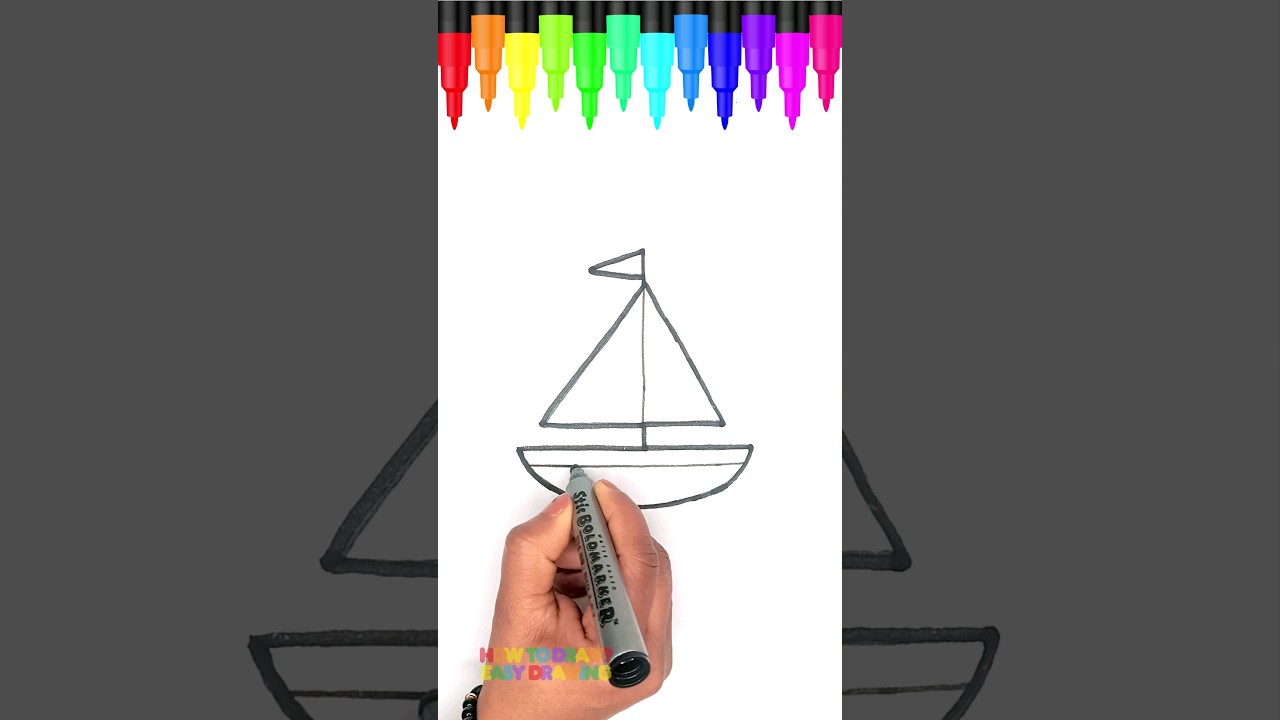 How to Draw a Boat for Kids | Easy Drawing Tutorial