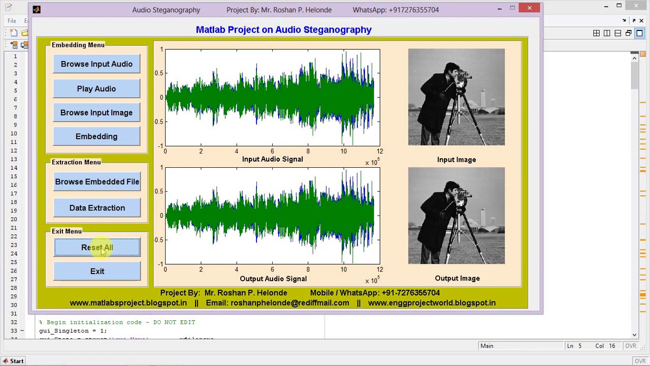 Matlab Code Audio Steganography Using Image Processing Full Matlab Project Code