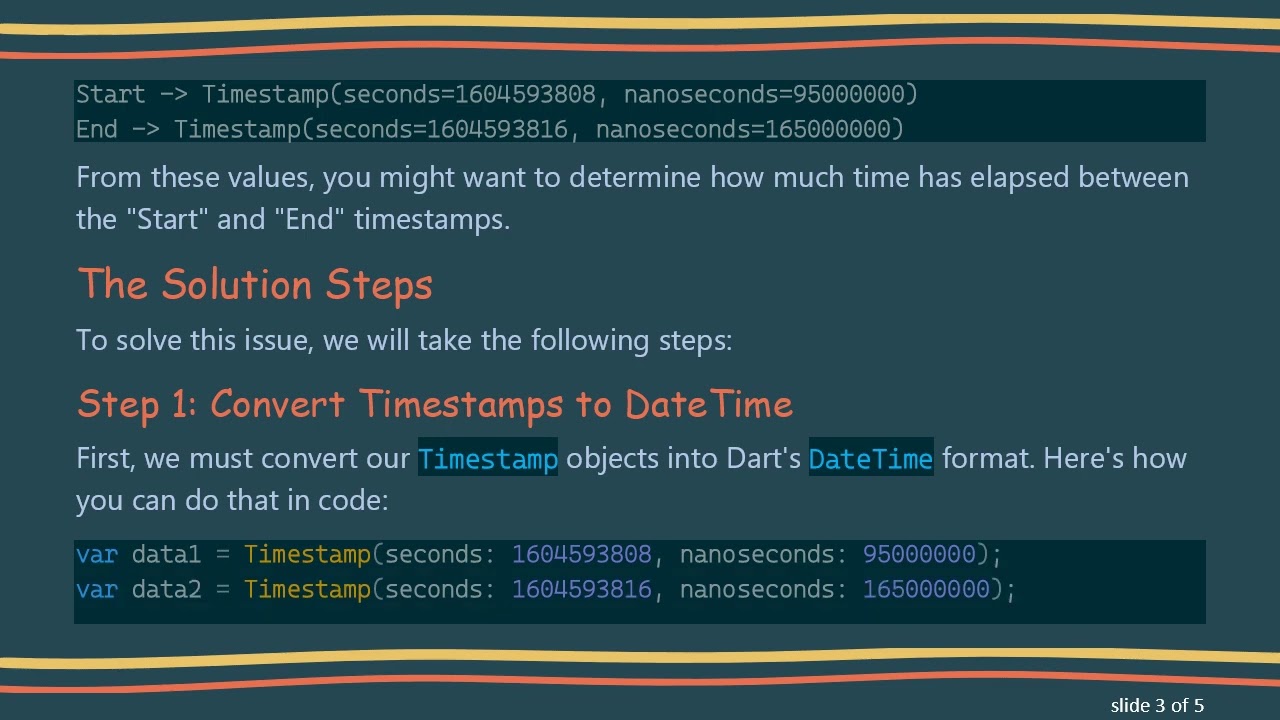 How to Easily Find the Difference Between Two Timestamp Objects in Dart