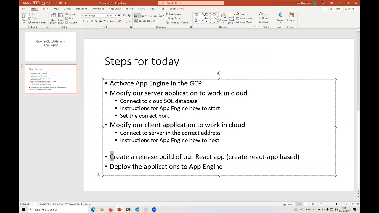 Google App Engine - how to deploy React client and Node.js API Server