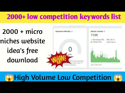 best 2000+ micro niche blog topics 2021 // high volume low competition // top profitable niche 2021