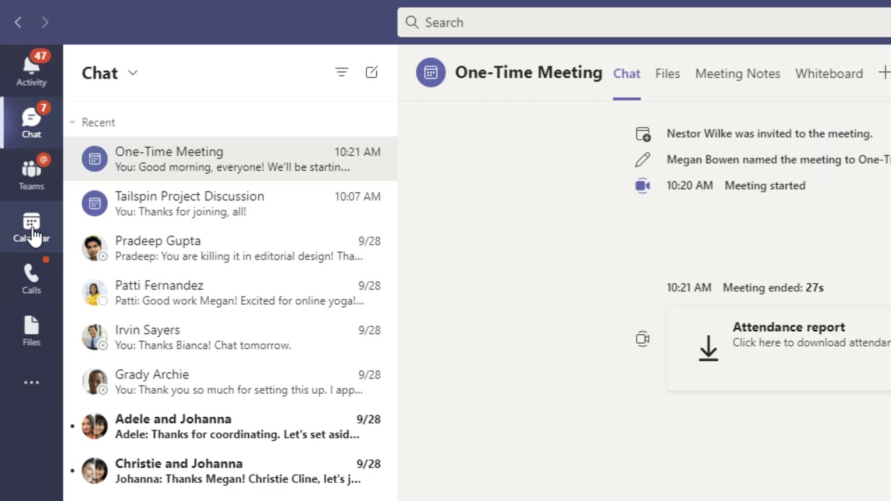 How to get a Microsoft Teams meeting attendance report