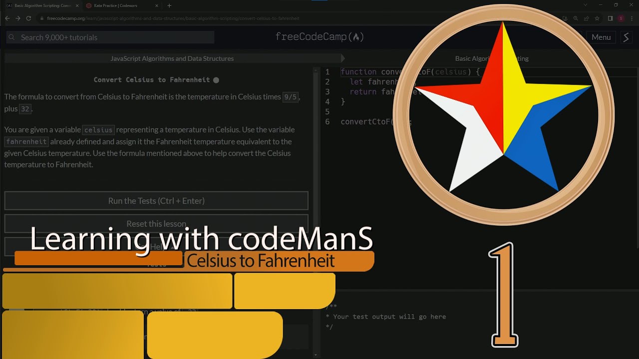 JavaScript Basic Algorithm Scripting: Convert Celsius to Fahrenheit | FreeCodeCamp