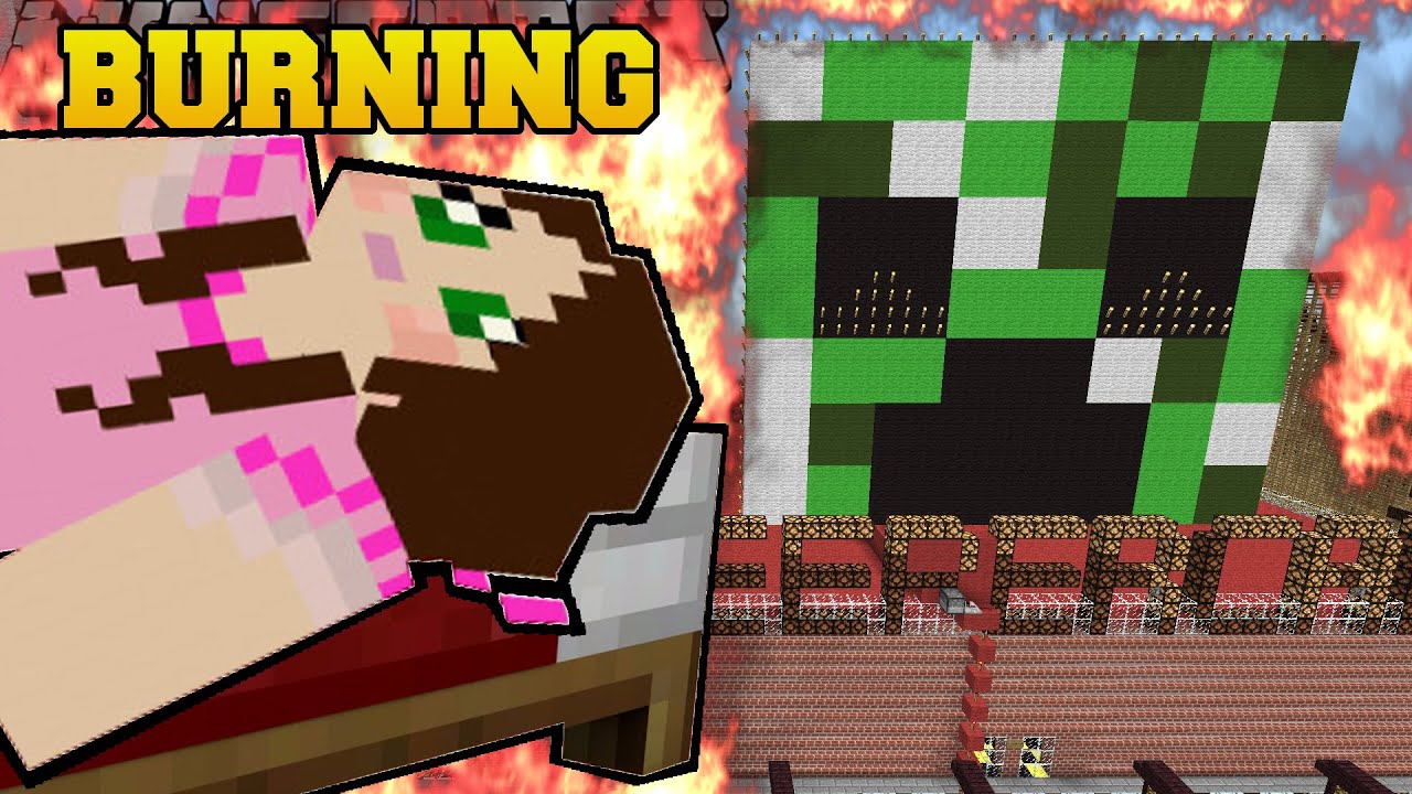 Minecraft: BURNING CREEPER ARCADE (TRAPPED IN AN ARCADE!) Mini-Game