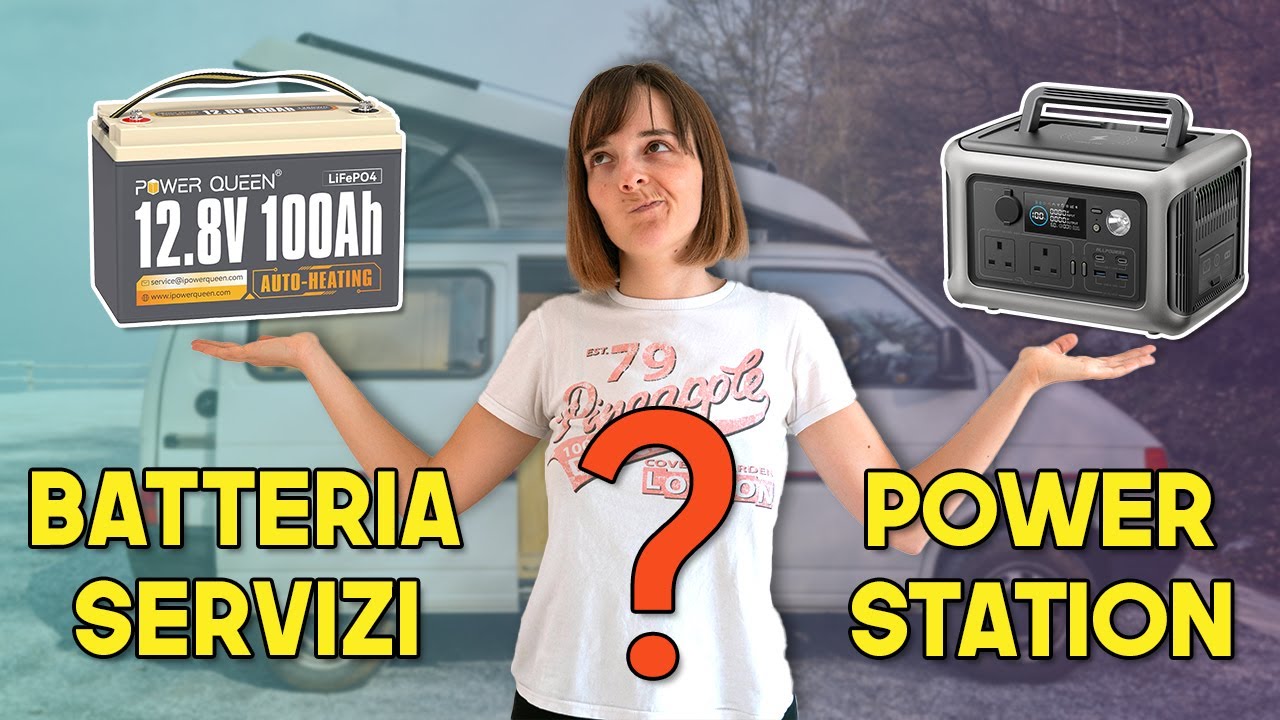Impianto elettrico con batteria o power station in van ...