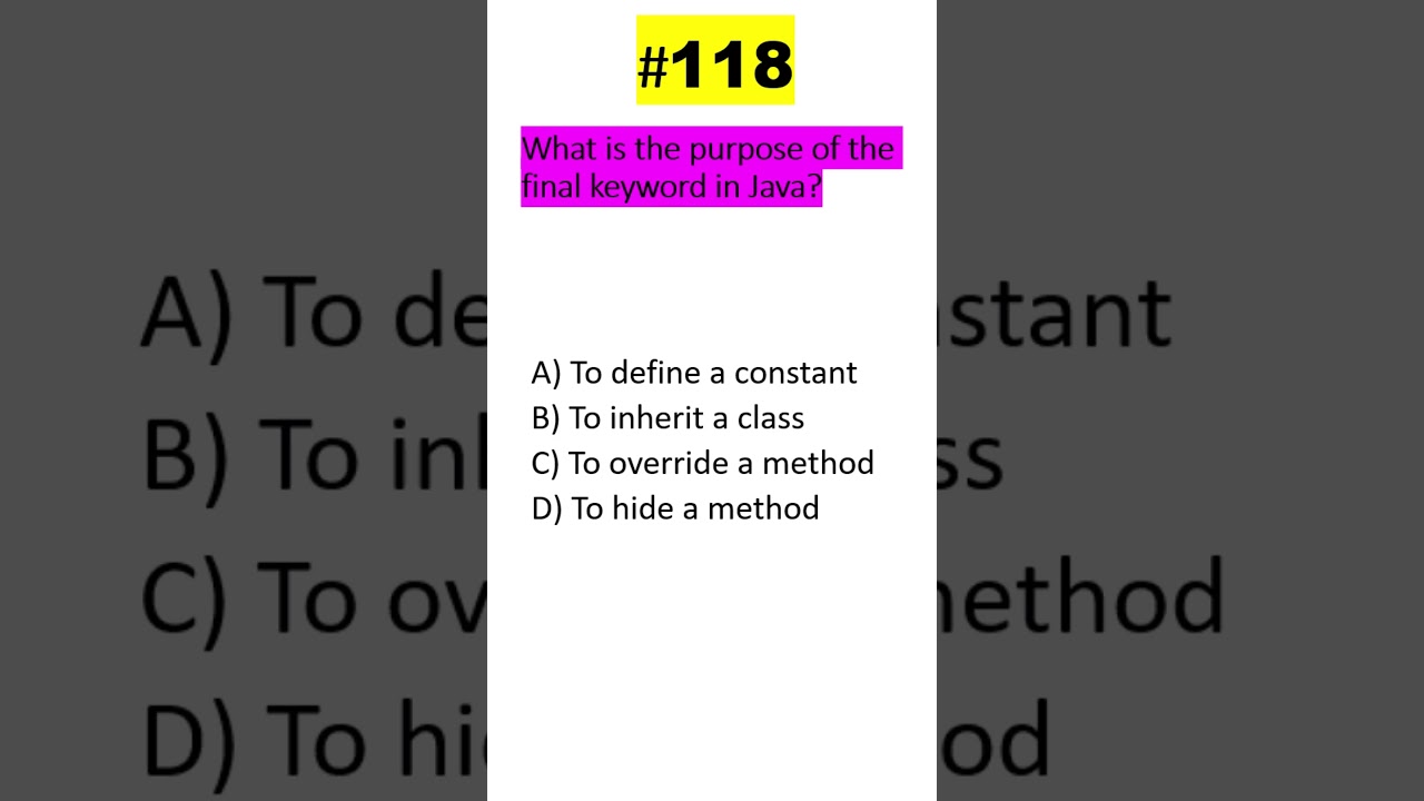 Quiz-118 #crackjavainterview #LearnJava #java #quiz #interview #coding #spring #tricks #programming