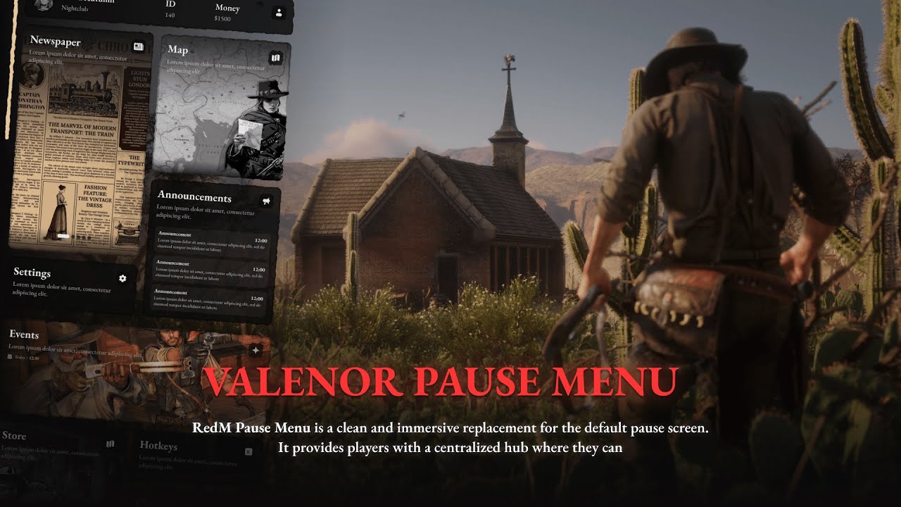V-Pause Menu | Most Advanced Pause Menu System - RedM Releases - Cfx.re Community