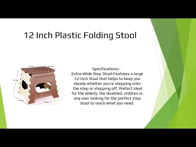 12 Inch Plastic Folding Stool - 12 Inch Yellow & Blue Plastic Folding ...