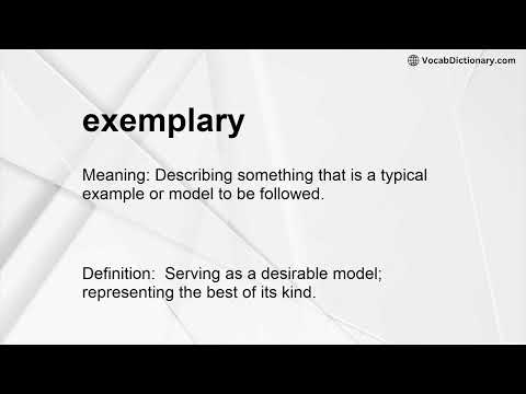 exemplary Meaning
