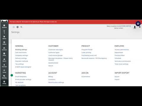 Appointment Settings in SumUp POS | Back Office & Register