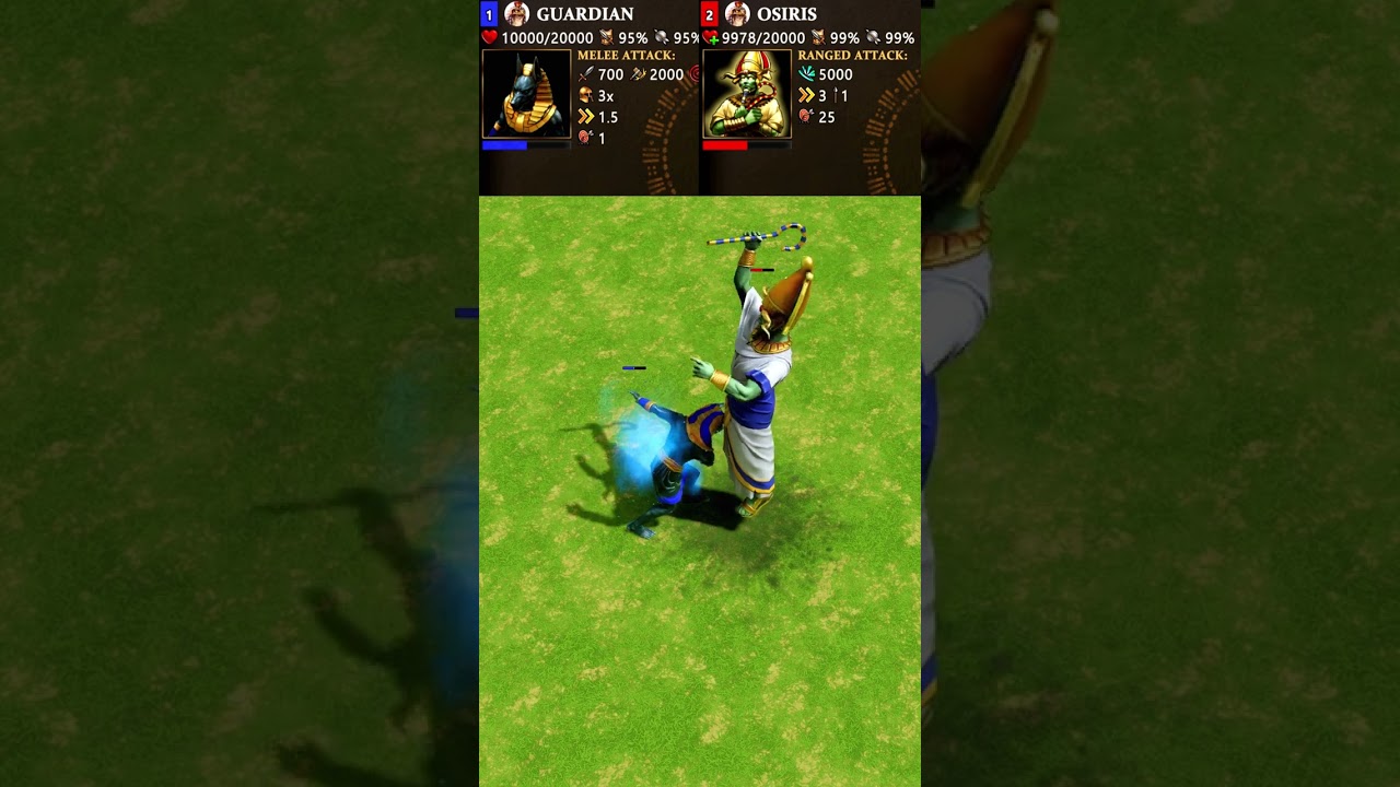 Guardian vs Osiris (Age of Mythology: Retold) #Shorts