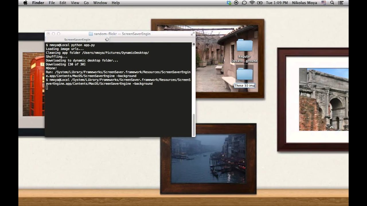 Dynamic Desktop Wallpaper - Flickr + Python