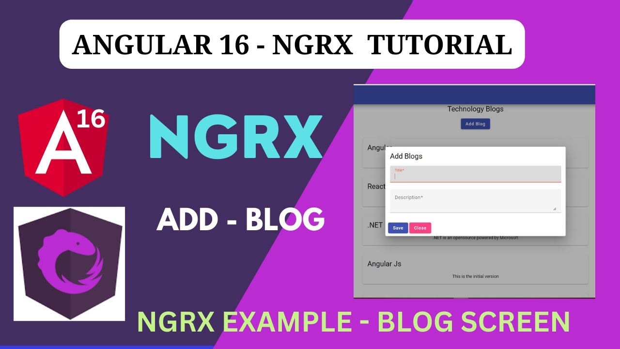 NGRX Blog example | create new blog and handle object parameter in action |Angular 16- NGRX Tutorial