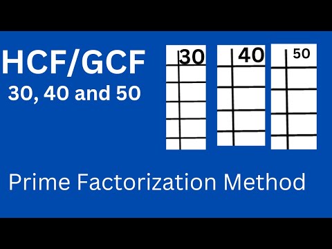 GCF 30 40 50 l HCF of 24 48 72