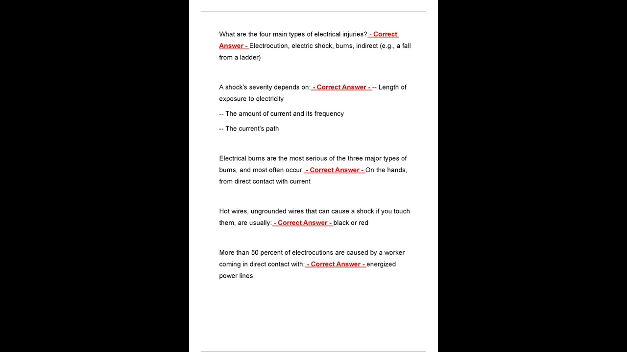 OSHA 10 Test Questions and Answers Latest 2023