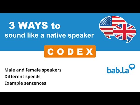 CODEX pronunciation | Improve your language with bab.la