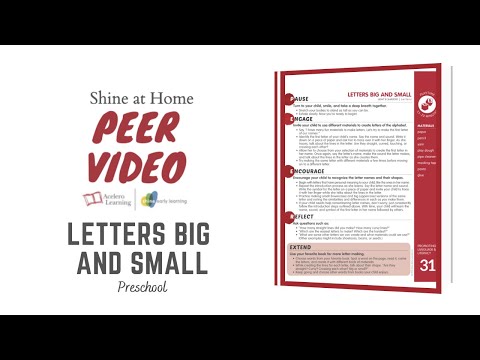 Letters Big and Small PEER Activity Card