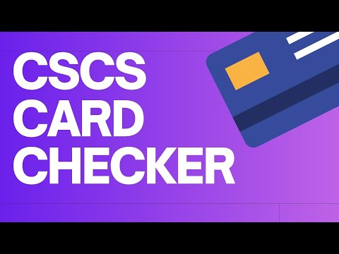 CSCS Card checker