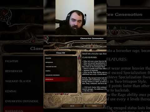 Barbarian Rage ability | Baldur's Gate Enhanced Edition