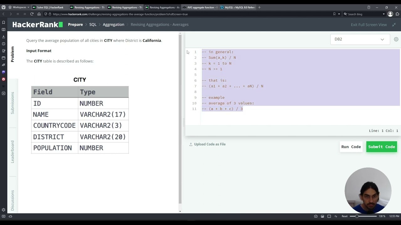 Revising Aggregations - Averages | SQL Aggregation | HackerRank Solution