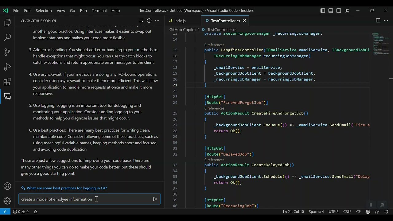 GitHub Copilot Chat Video