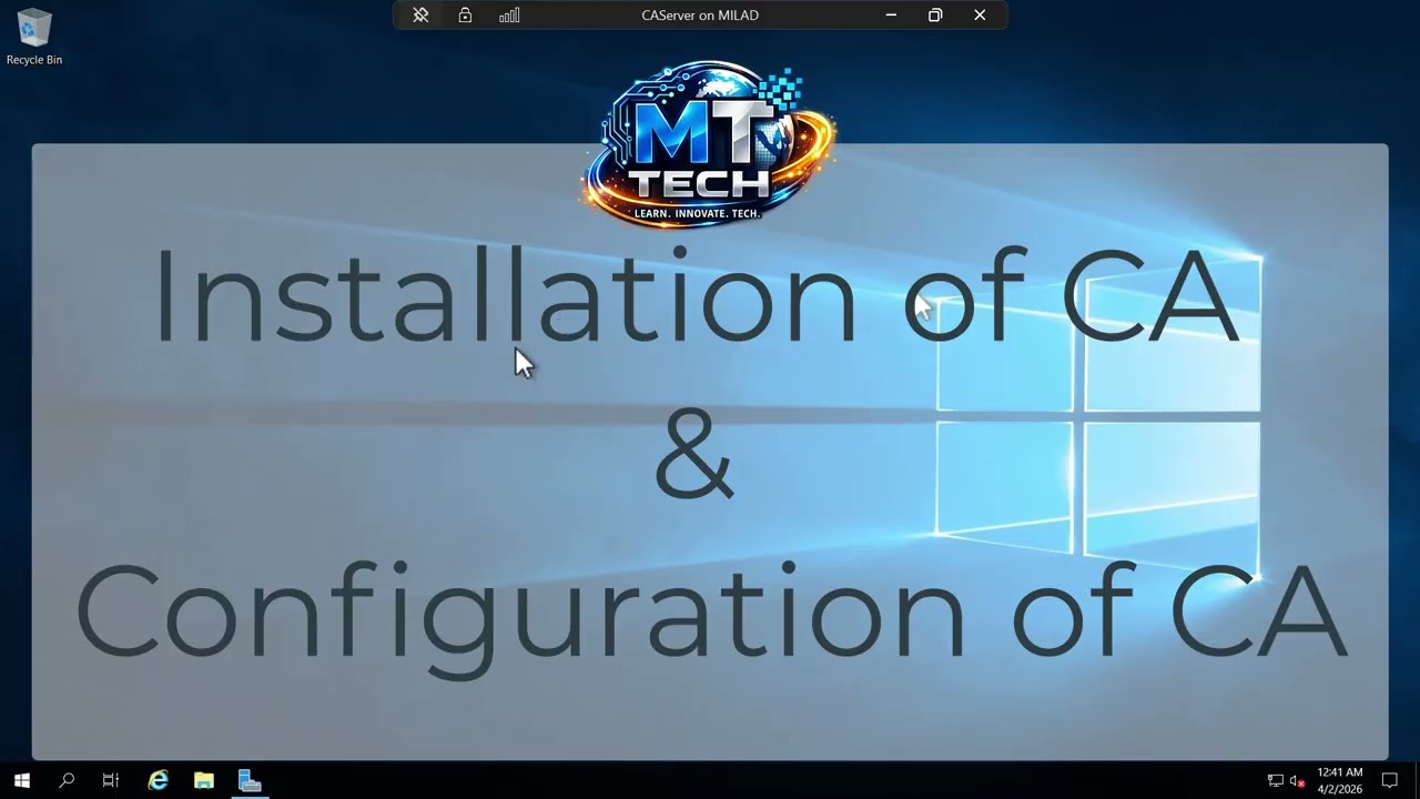 Installation and Configuration of Certification Authority with Certificate Management Part 2