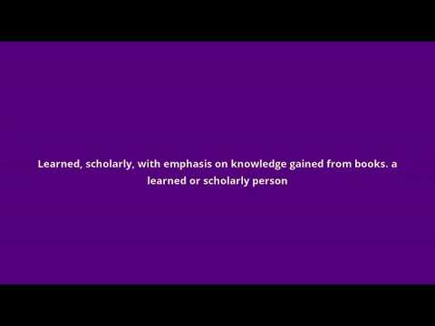 what is the meaning of erudite