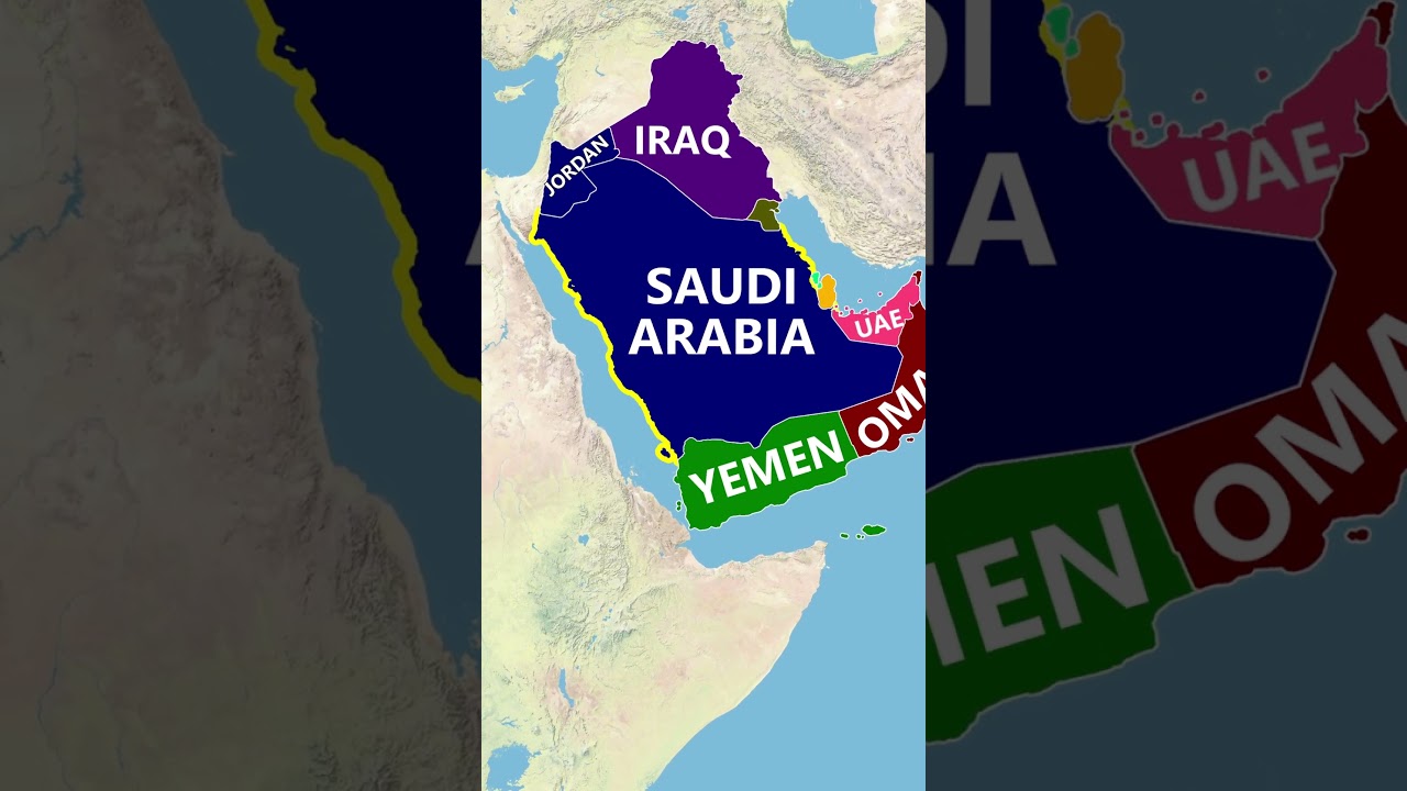 Saudi Arabia Through Map Animation – Borders, Seas & More!
