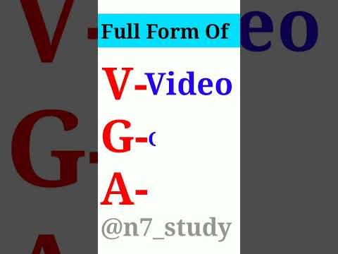 Full Form Of VGA. #shorts #shortsfeed #computer #computerscience #network #engineering #computers