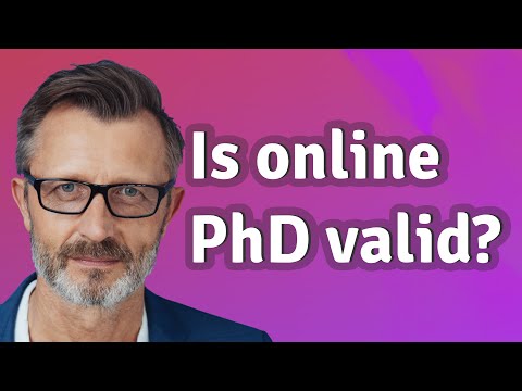 Is online PhD valid?