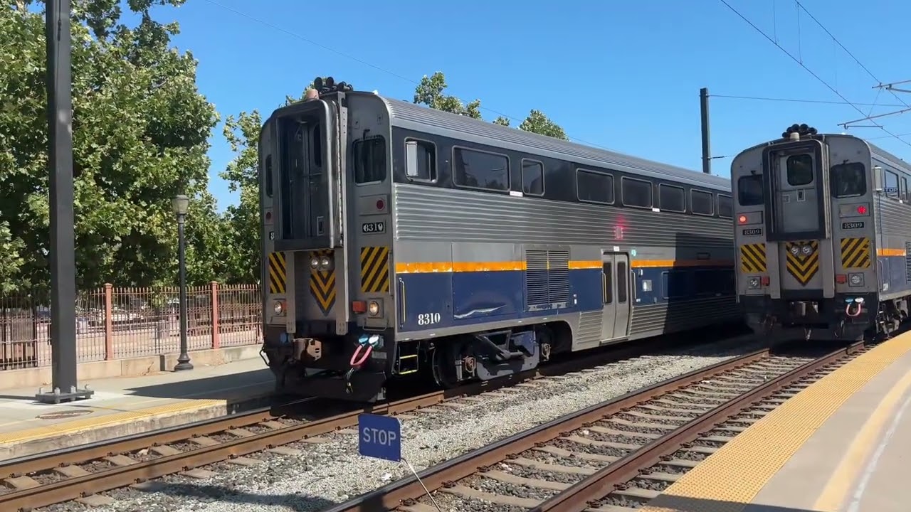 TripleHeader Amtrak Capitol Corridor Train #542 Arriving at San Jose Diridon Station in San Jose CA