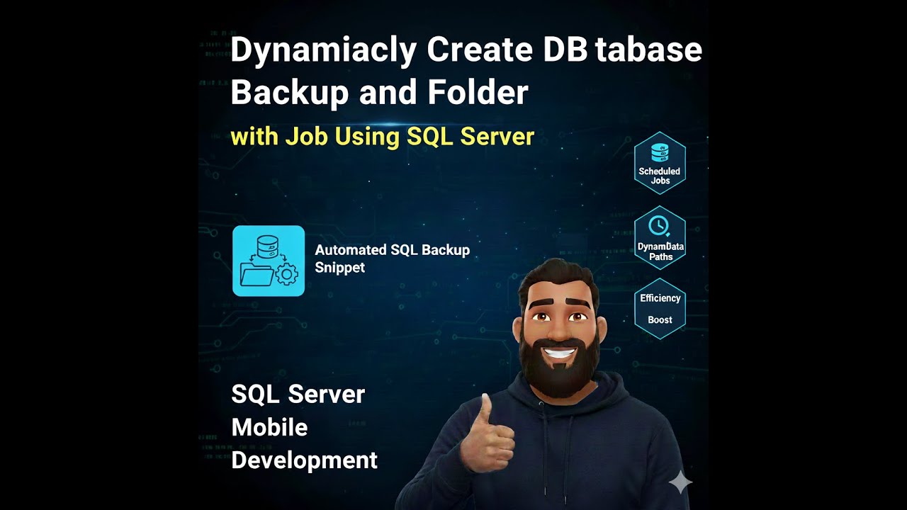 dynamically create db backup and folder  with job using sql server