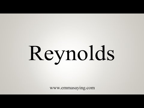 How To Say Reynolds