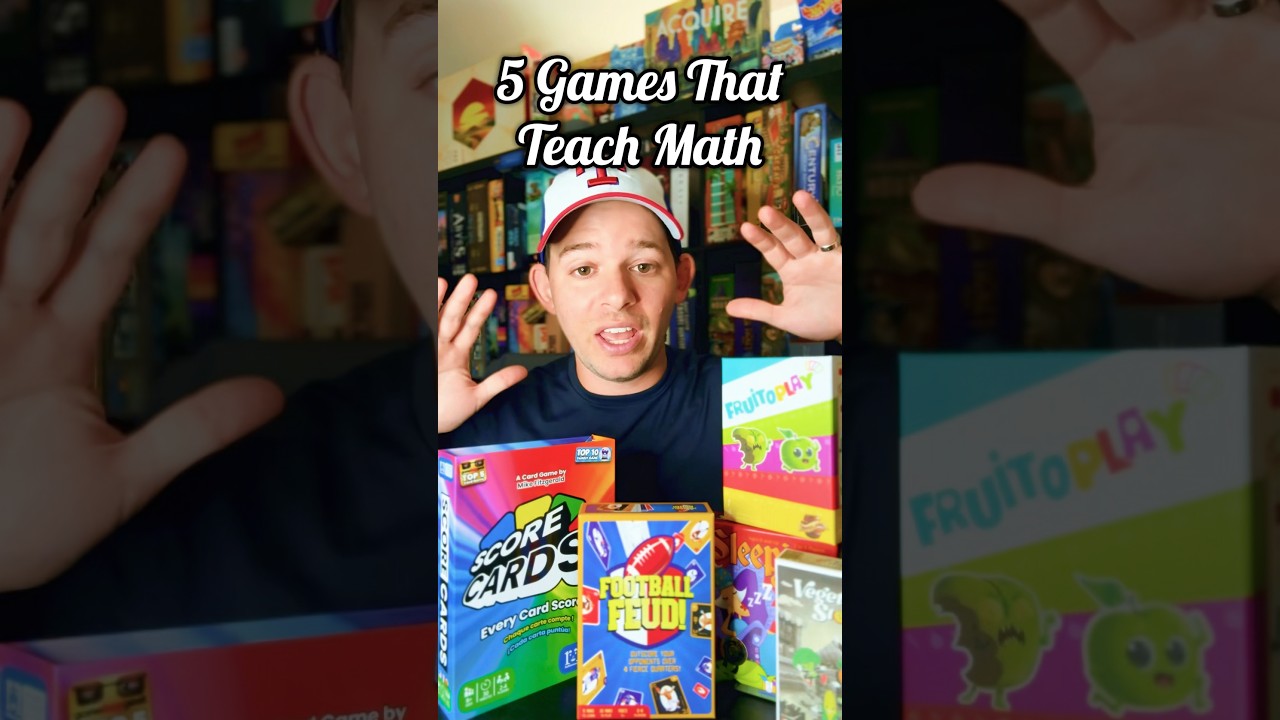5 Games That Teach Math! #boardgames #familyfriendly #gamereview #familygames #cardgames #math