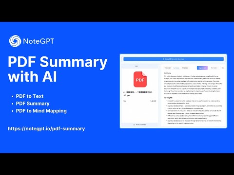Free AI PDF to Text & Summary Tool - NoteGPT #pdfconvert