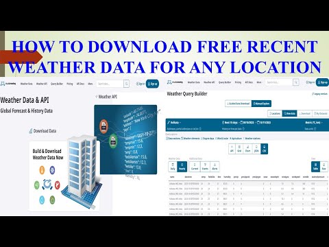 Learn How And Where To Download History And Forecast Weather Data For Any Location For Free Of Cost