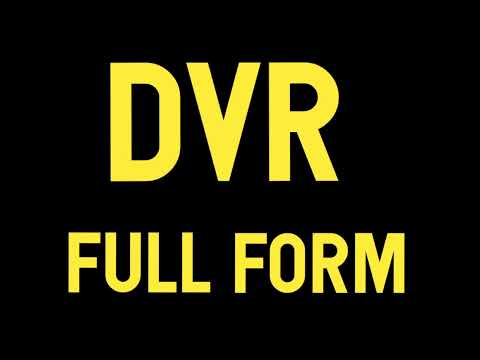 full form of DVR || definition of DVR || full meaning of DVR
