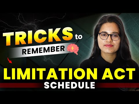 Most Effective Tips & Tricks to 🔥🧠Remember Limitation Act Schedule | State Judiciary Preparation