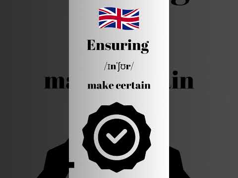 How to Pronounce Ensuring in English British Accent #learnenglish #learnenglishtogether