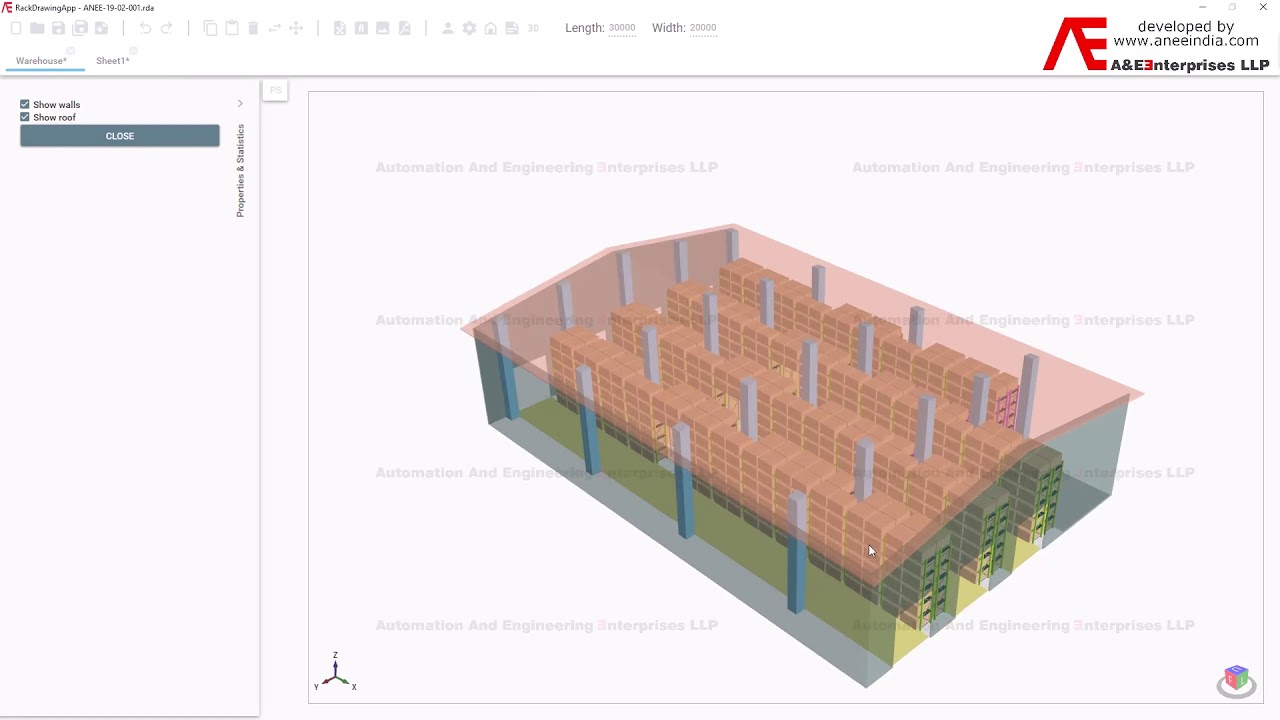 Pallet Racking Layout Detailing with 3D