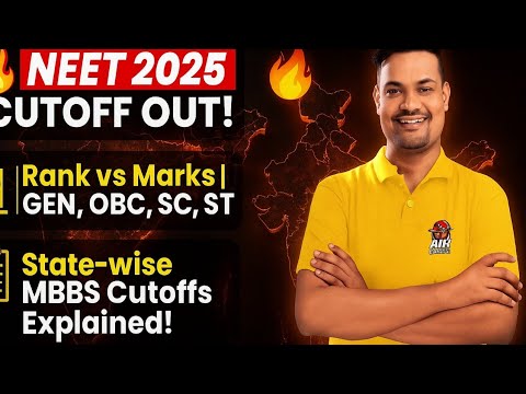 "NEET 2025 Cutoff Out: All India Rank & State-Wise Category Cutoffs Explained"