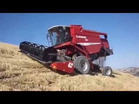 Combines for work on steep slopes