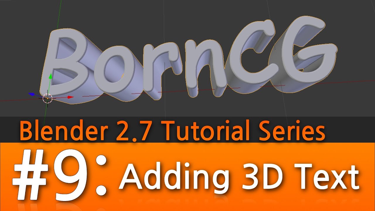 Blender 2.7 Tutorial #9 : Adding 3D Text #b3d | HomeBrewGr