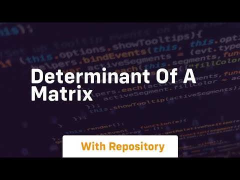 determinant of a matrix