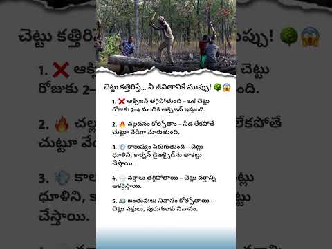 If you cut down a tree your life will be in danger in ways you never imagined !🌴😱 #telugumotivation