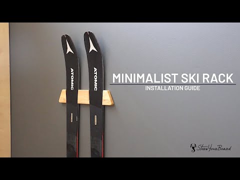 Minimalist Wood Ski Rack | How to Install